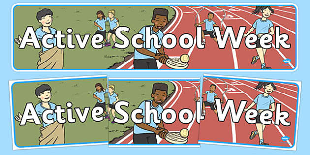 Active School Week Display Banner (teacher made) - Twinkl