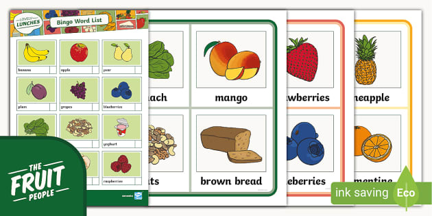 FREE! - Lovely Lunches Bingo Cards Junior/Senior Infants