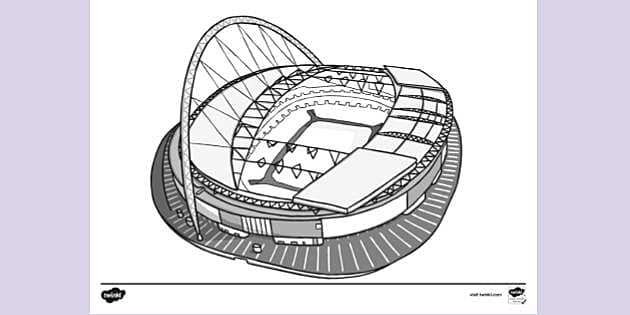 FREE Wembley Stadium Colouring Sheet Colouring Twinkl free-wembley-stadium-colouring-sheet-colouring-twinkl