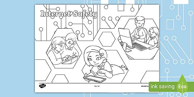 Internet Safety For Kids Coloring Pages