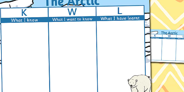 The Arctic Topic KWL Grid (teacher made) - Twinkl