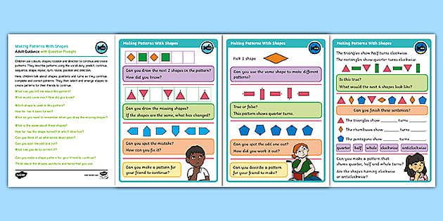 👉 White Rose Maths Compatible Y2 Making Patterns with Shapes