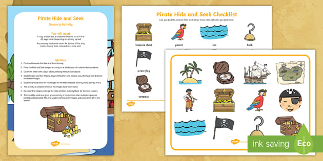 Pirates Sensory Activity - Twinkl EYLF (teacher made)