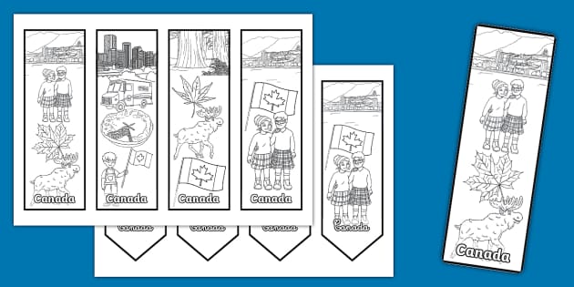 Marque-pages à colorier : Canada (teacher made) - Twinkl