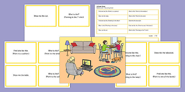 At Home Scene and Blanks Level 1 Questions (teacher made)