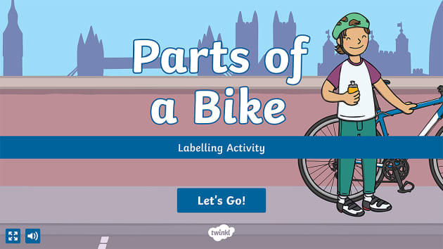 Parts of a Bike Interactive Labelling Activity - Twinkl