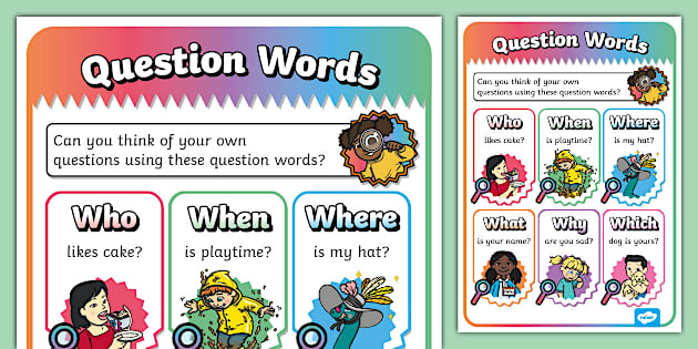 Question Words Large Display Poster - Twinkl Question Words Large Display Poster - Twinkl