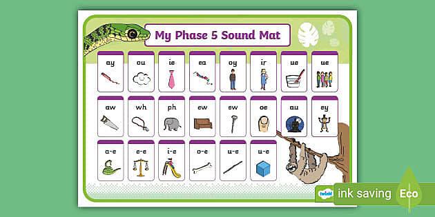 Jungle Themed Phase 5 Sound Mat (teacher made) - Twinkl