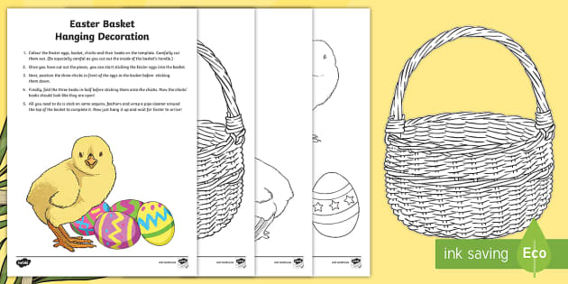 Easter Decorations: Hanging Basket Instructions - Twinkl