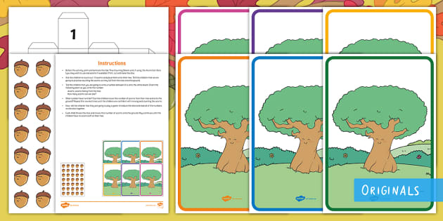 Little Acorns Are Falling Counting Activity Resource Pack