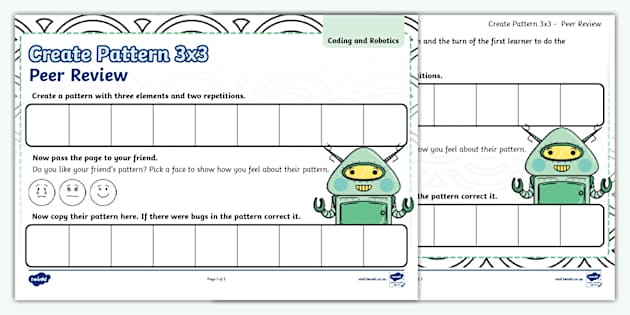 Robotics and Coding - 3x3 Debugging and Peer Review Robotics and Coding - 3x3 Debugging and Peer Review