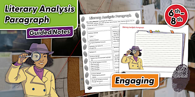 Literary Analysis Paragraph Fill-in-the-Blank Guided Notes
