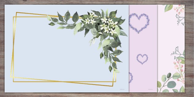 Floral Valentine's Day Placemats | Twinkl Party - Twinkl