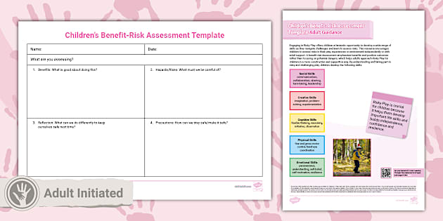 Children's Benefit-Risk Assessment Template - Twinkl Children's Benefit-Risk Assessment Template - Twinkl