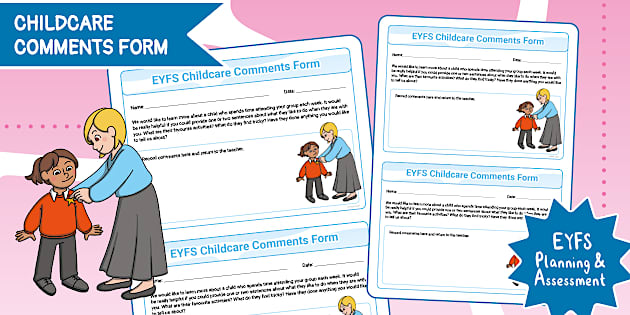 Northern Ireland EYFS Childcare Comments Form