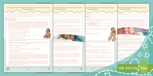 Common Health Conditions in the First Twelve Months - Twinkl