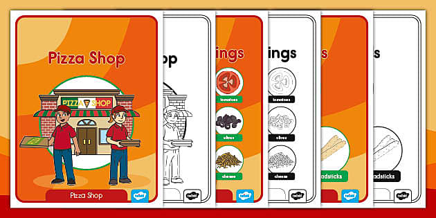 Pizza Shop Dramatic Play Posters - Twinkl