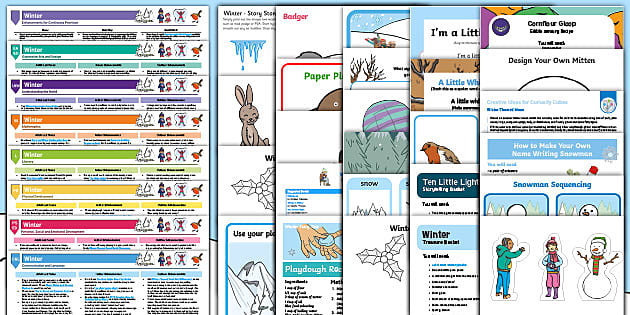 EYFS Winter Activity Planning and Continuous Provision Ideas Resource Pack
