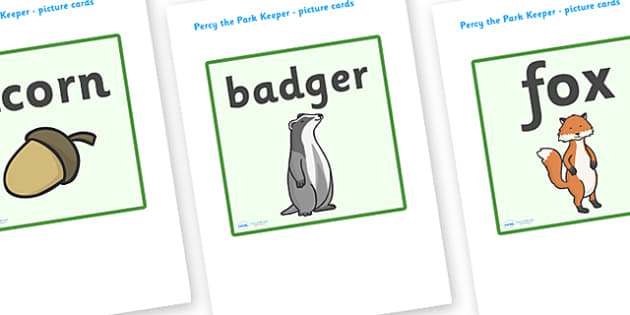 Picture Cards to Support Teaching on Percy The Park Keeper