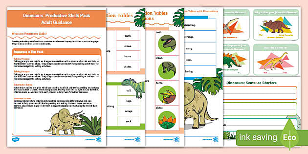 Dinosaurs: Productive Skills Pack (teacher made) - Twinkl