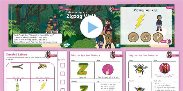 NZ Phonics: Level 3: Week 2: Lesson 2: 'z' and 'zz' - Twinkl