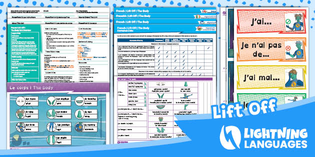 👉 Lightning Languages | French |The Body Teacher Pack - Twinkl