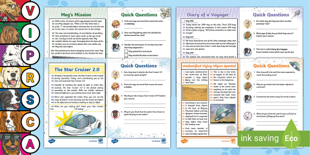 LKS2 60-Second Reads: Sci-Fi Stories Activity Pack - Twinkl