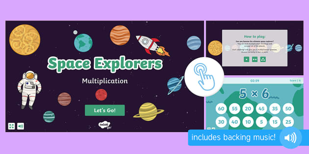 Space Explorers: Times Tables Game, Twinkl Go, twinkl go