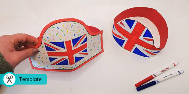 Creative Union Jack Crown (teacher made) - Twinkl