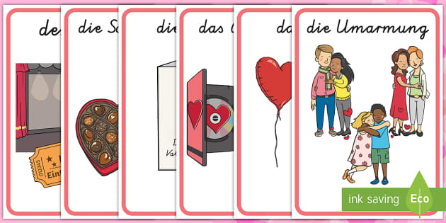 Valentinstag Wortschatz Poster für die Klassenraumgestaltung