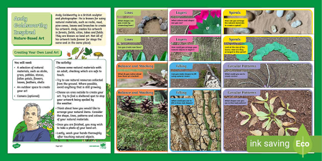 Andy Goldsworthy Inspired Nature Art Photo Pack | Twinkl