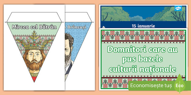 Decorațiuni de 15 ianuarie | Cultura Națională | Twinkl RO