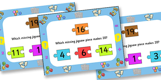 Jigsaw Number Bonds To 20 PowerPoint | Maths Resources