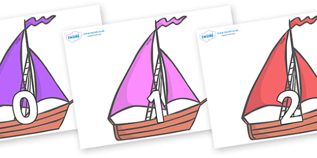 FREE! - Numbers 0-100 on Sailing Boats to Support Teaching on Where the ...