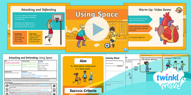 👉 Using Space PE Lesson | Year 1 Attacking and Defending | PE