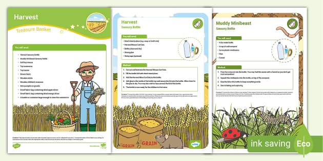 EYFS Harvest Treasure Basket Ideas (teacher made) - Twinkl