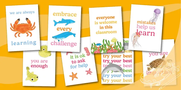 Ocean Themed Classroom Sayings