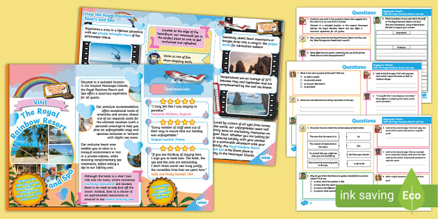 UKS2 Digging for Details: Resort Infographic Comprehension