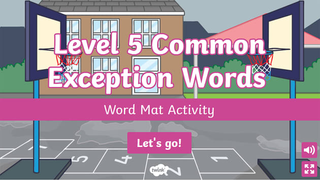 Level 5 Common Exception Words Interactive Word Mat Activity