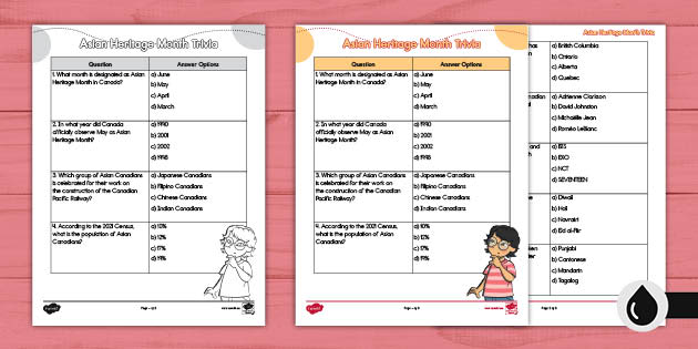 Asian Heritage Month Trivia (Teacher-Made) - Twinkl