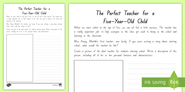 FREE! - The Perfect Teacher Worksheet / Worksheet - Twinkl