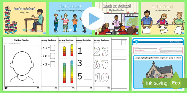 Back to School Early Level Resource Pack (teacher made)