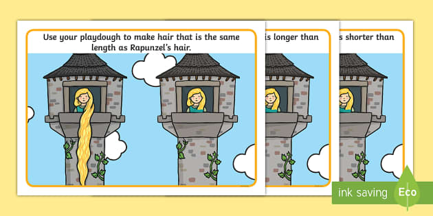 Rapunzel Comparing Length Modelling Dough Mats - Twinkl