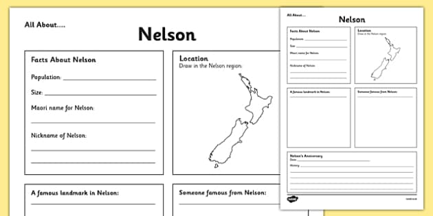 All About Nelson Writing Frame (teacher made) - Twinkl