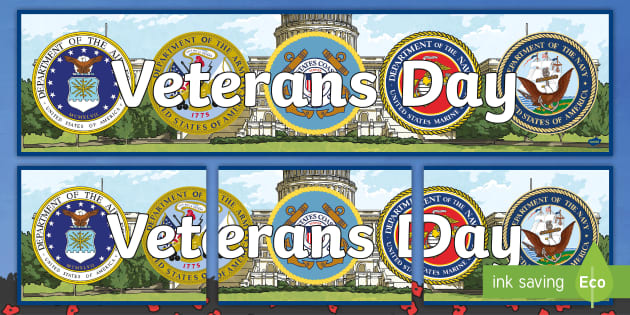 Veterans Day: United States Military Banner (teacher made)