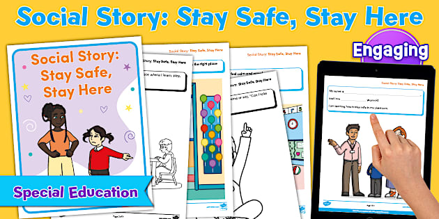 Stay Safe, Stay Here Social Story for Special Education