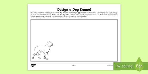 Design a Dog Kennel Worksheet / Worksheet (teacher made)