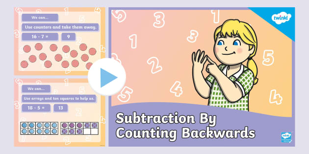Subtraction By Counting Backwards PowerPoint (teacher made)