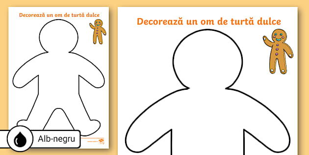 Decorează Omul de turtă dulce – Activitate practică