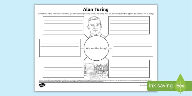 Alan Turing Mind Map (teacher made) - Twinkl